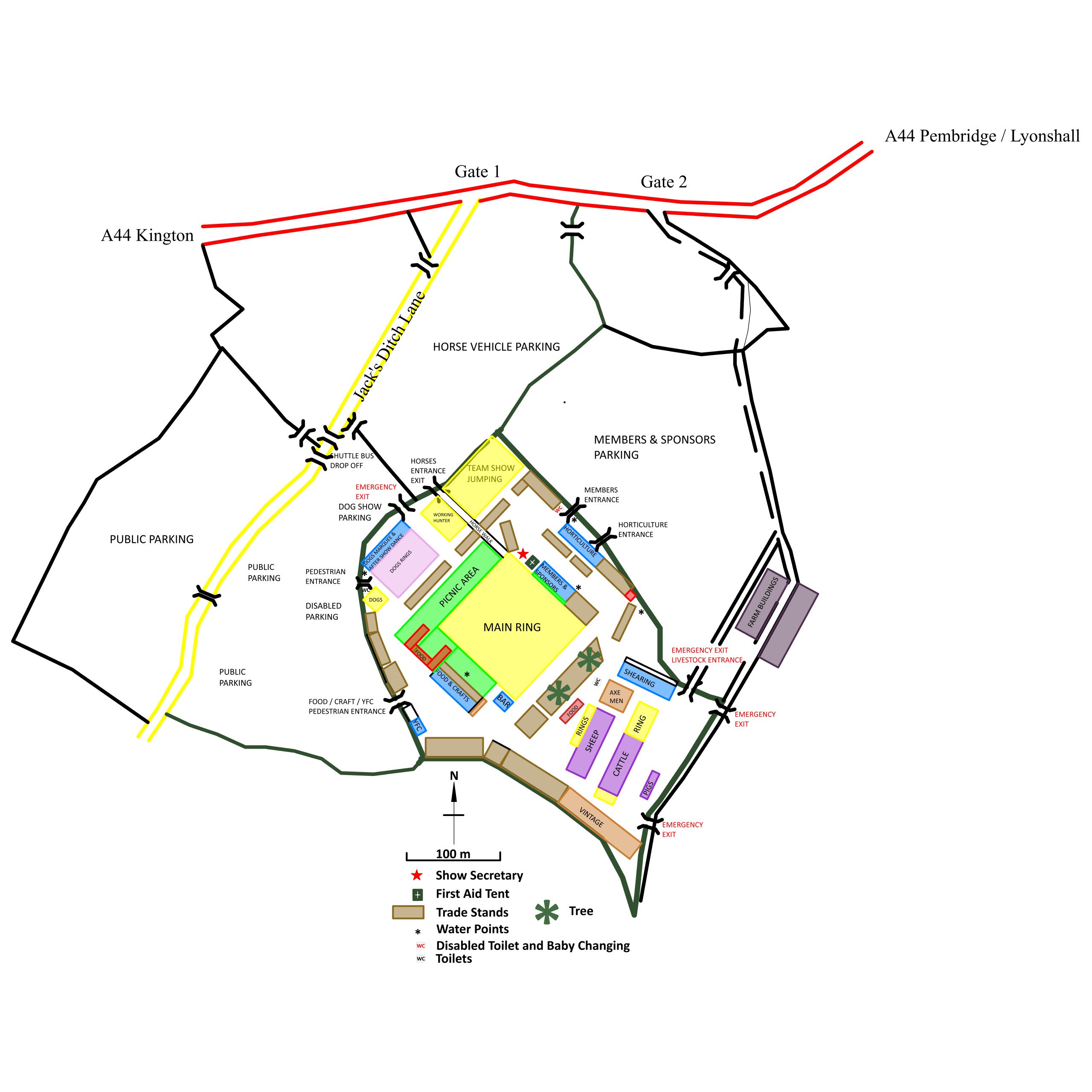 Showground maps - Kington Show