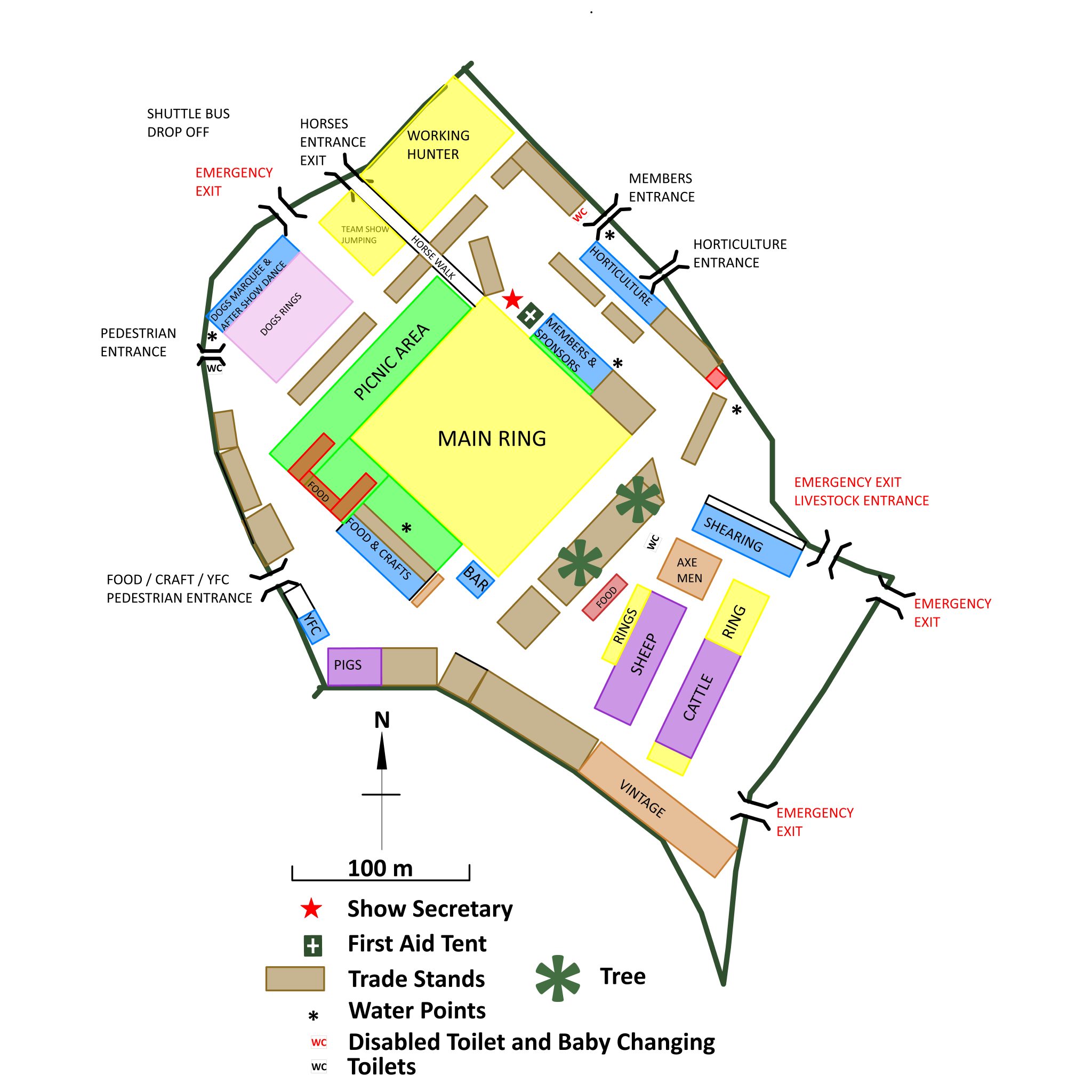 Showground maps - Kington Show