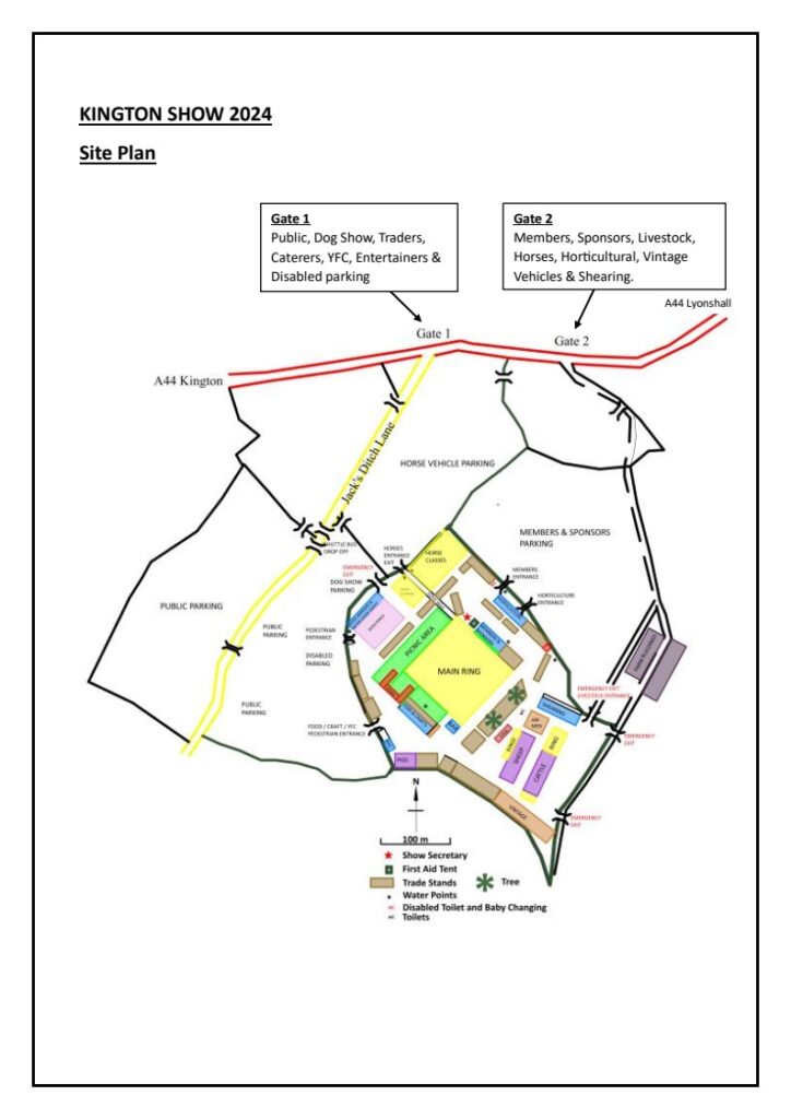 Showground maps - Kington Show